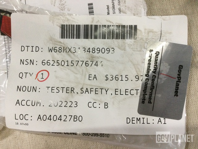 Surplus Fluke Biomedical SigmaPace 1000 Pacemaker Analyzer in North Las ...