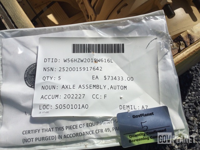 Surplus Axle Tech International 144151096A Axle Assembly in ...