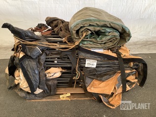 Surplus (1) Tent, (1) Tent Section, (1) Steel Stake Pin Set & (1) Tent ...