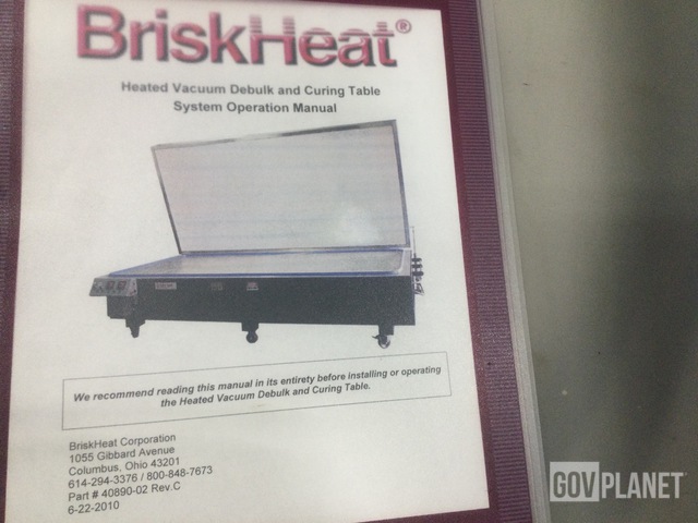 Surplus BriskHeat Vacuum Curing & Debulking Table in Chambersburg ...