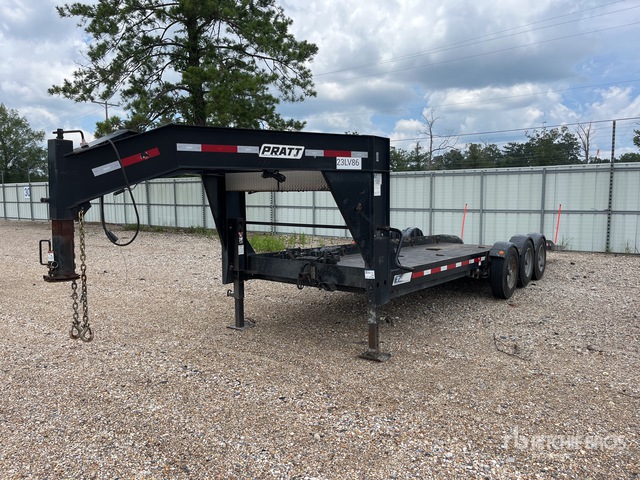 2019 Pratt EZ-2480GN 24 ft Tri/A Gooseneck Ground Load Trailer ...