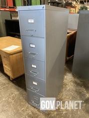 Metal File Filing Cabinet 5 Drawer Gray Home Office Shop Business Work ...