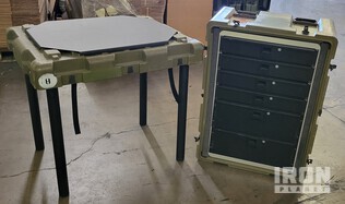 Surplus (2) Medical Field Desk & (5) Oxygen Storage Containers in ...