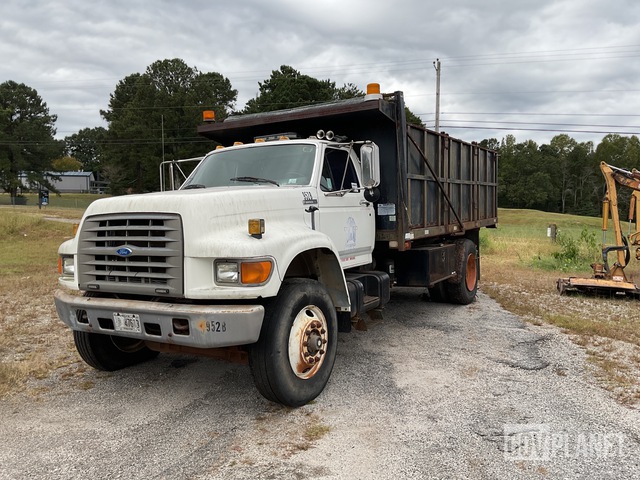 Surplus 1996 Ford F800 4x2 Flatbed Dump Truck in Griffin, Georgia ...