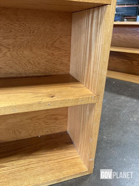 Solid Oak Wood Bookcase Bookshelf Book Shelf Shelving Home Office ...