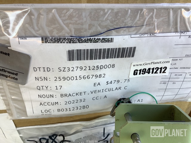 Surplus (21) DRS Sustainment Systems 12504587 Vehicular Components ...