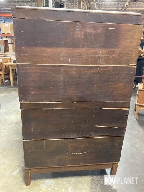 Vintage Antique Oak Wood Stackable Old School Filing Cabinet & Card ...