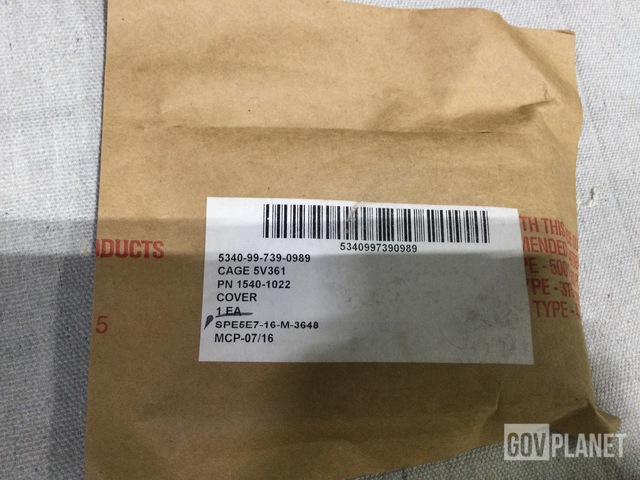 Surplus (1) Dust & Moisture Protective Cover, (3) Lock Pins & Assorted ...