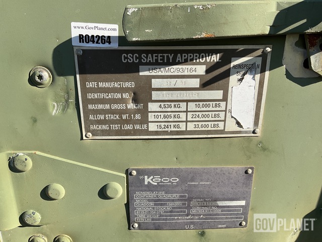 Surplus Keco 138K0000 Storage Container in South Vienna, Ohio, United ...