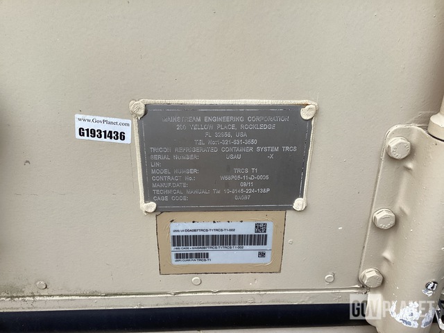 Surplus Mainstream Engineering TRCS T1 Tricon Refrigerated Container ...