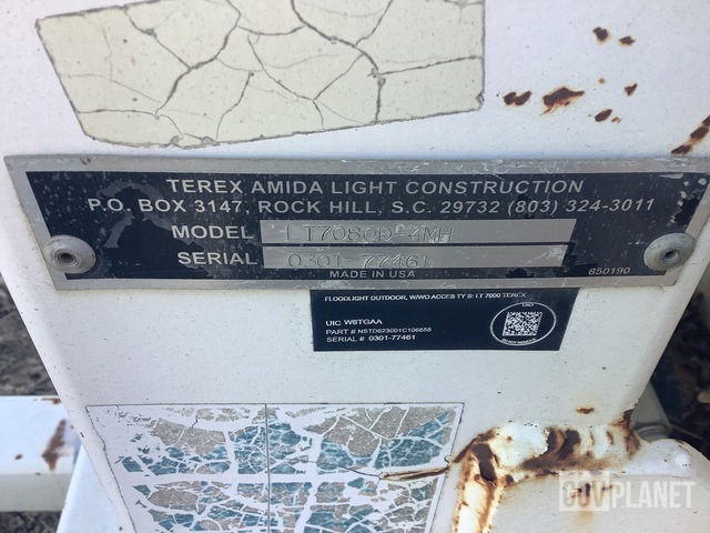 Surplus (2) Terrex Amida LT7080D-4MH Light Towers in Hooks, Texas ...