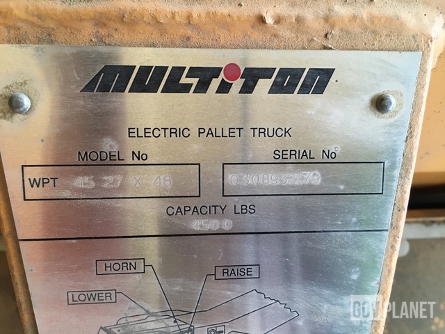 Surplus Multiton 45 27 x 48 Pallet Jack in Hooks, Texas, United States ...