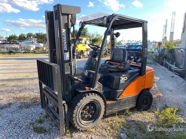 2017 (unverified) Doosan G30N-7 5450 lb LPG Pneumatic Tire Forklift in ...