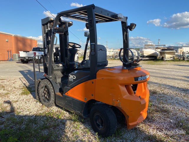 2017 (unverified) Doosan G30N-7 5450 lb LPG Pneumatic Tire Forklift in ...