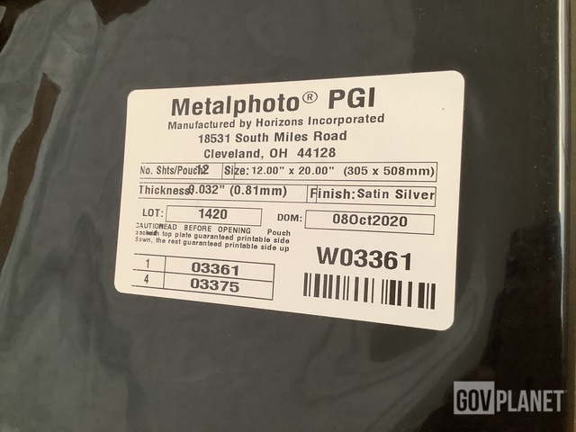 Surplus (7) Boxes of Horizons Metalphoto PGI Photographic Plates in ...