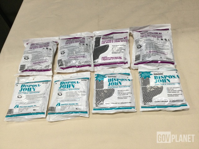 Surplus (7) Boxes of Assorted Brief Relief Disposable Restroom Kits in ...
