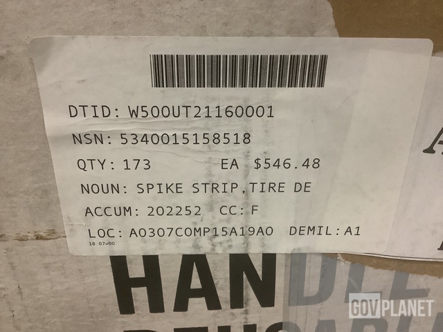 Surplus (60) Tire Deflation Device Spike Strips in North Las Vegas ...