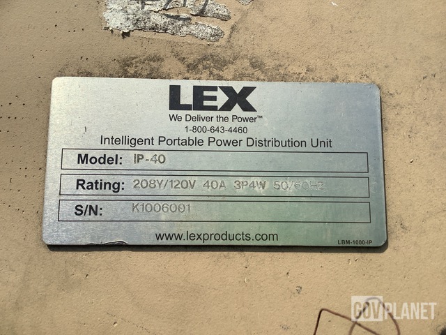 Surplus (2) Sets of LEX Portable Power Distribution Units in ...