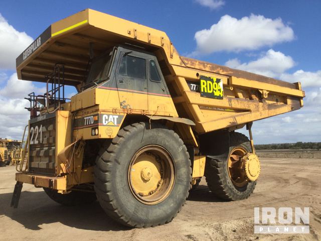 2000 Cat 777D Off-Road End Dump Truck, Rock Truck