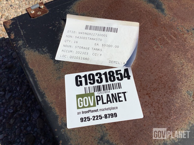 Surplus (2) ConVault CVT-500-3HF Insulated Aboveground Fuel Storage ...