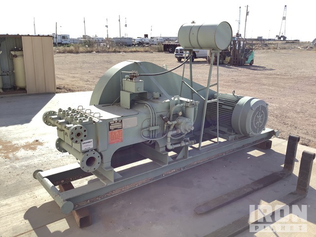 2013 Gardner-Denver TEE Electric Skid Mounted Triplex Fluid Pump ...