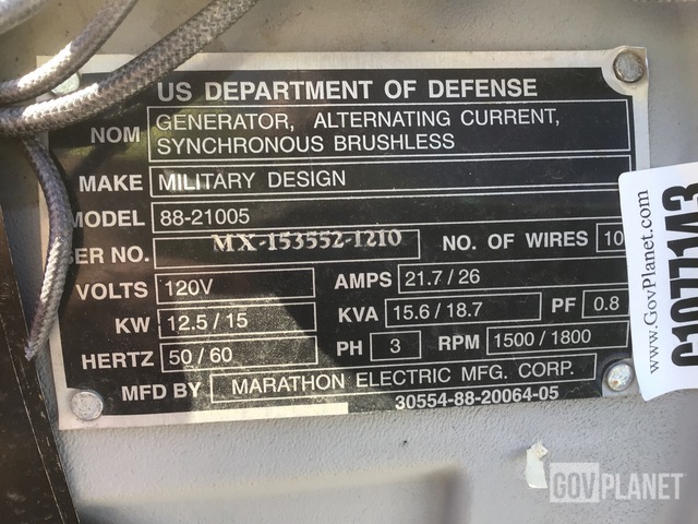 Surplus (5) Marathon Electric 88-21005 Generators in Chambersburg ...