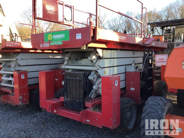 2015 MEC 6092RT Diesel 4x4 Scissor Lift