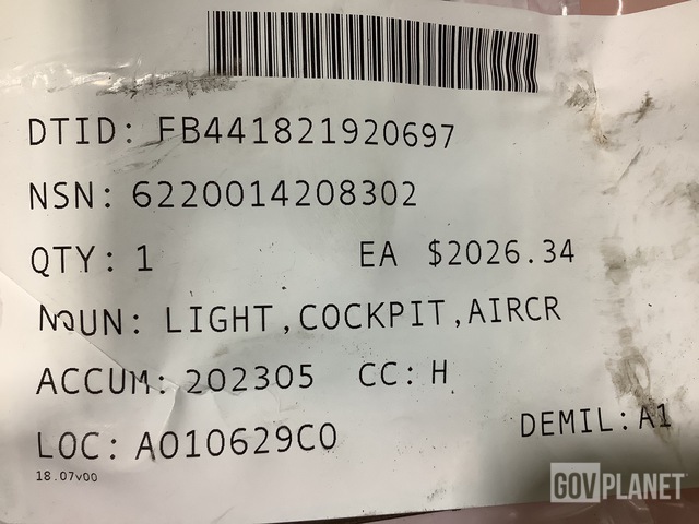 Surplus Bruce Industries BA1-0079-001 Aircraft Cockpit Light in ... Surplus Bruce Industries BA1-0079-001 Aircraft Cockpit Light in ...