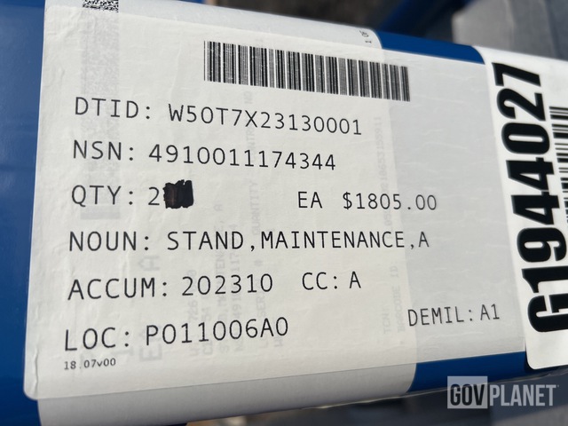 Surplus (2) OTC 1750A Revolver Diesel Engine Stands in South Vienna ...