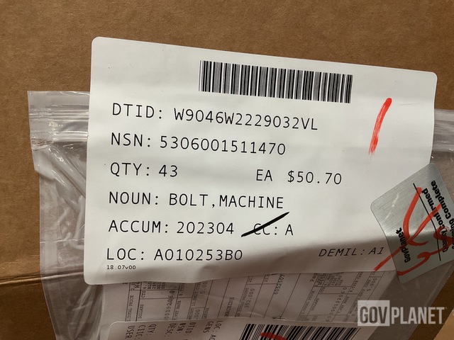 Surplus (43) Delt Industries AN12-56 Machine Bolts in North Las Vegas ...