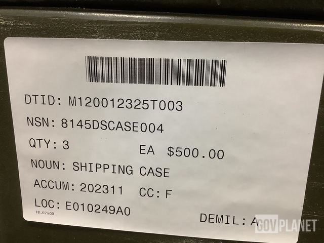 Surplus (4) Zero Manufacturing Storage Cases in Chambersburg ...