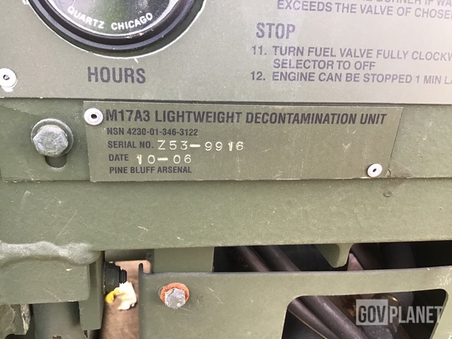 Surplus Edgewood Chemical M17A3 Lightweight Decontamination Unit in ...