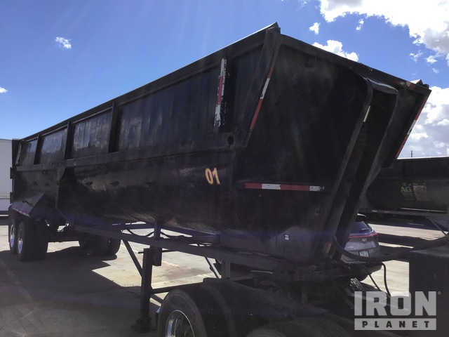 1993 Custom Built 38 ft T/A Frameless Demolition End Dump Trailer in ...
