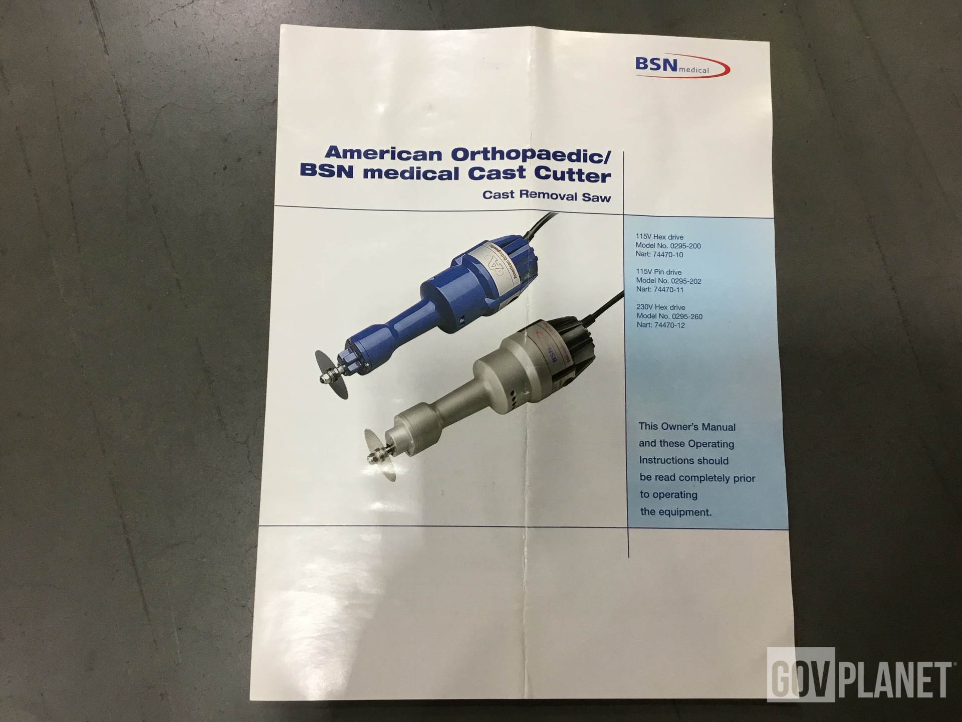 American Orthopaedic Cast Saw