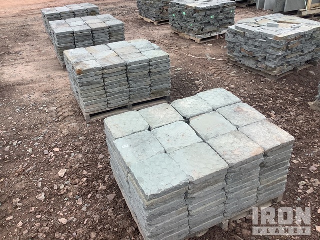 Quantity of (4) Pallets of 12 in x 12 in Tumbled Flagstone in ...