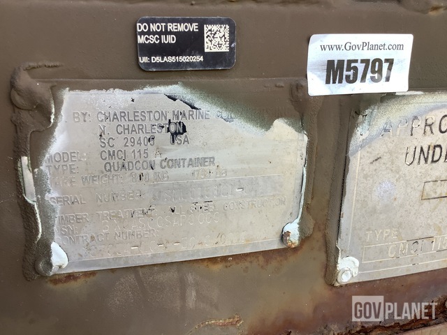 Surplus Charleston Marine CMCI 115A Quadcon Storage Container in ...