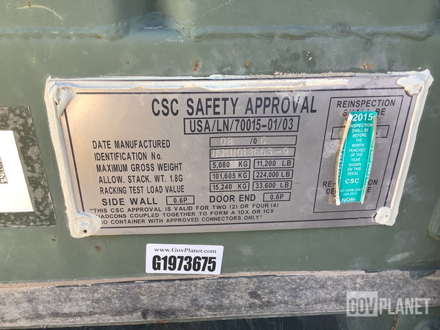 Surplus Charleston Marine CMCI 115A Quadcon Storage Container in Yermo ...