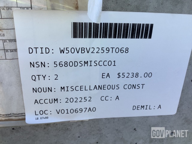 Surplus (2) Jensen Precast Electrical Vaults in Red Rock, Arizona ...