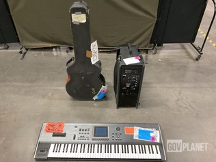 Surplus (1) Sound System, (1) Keyboard, (1) Electric Guitar & Assorted ...