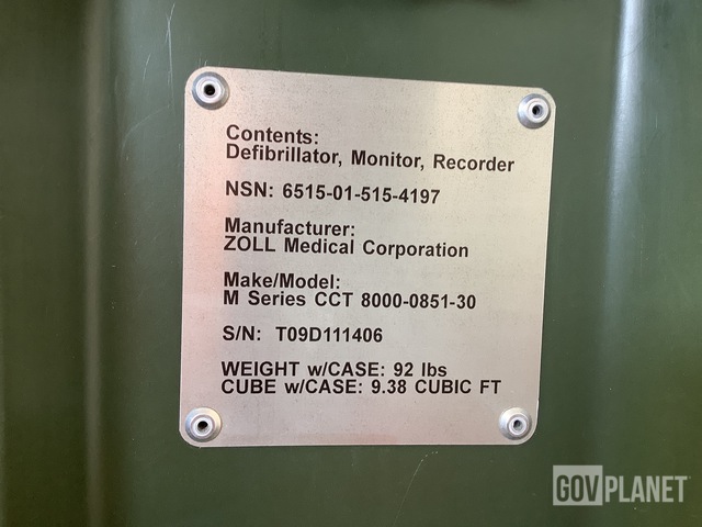 (4) Zoll Medical M Series CCT 8000-0851-30 Defibrillator Monitor ...