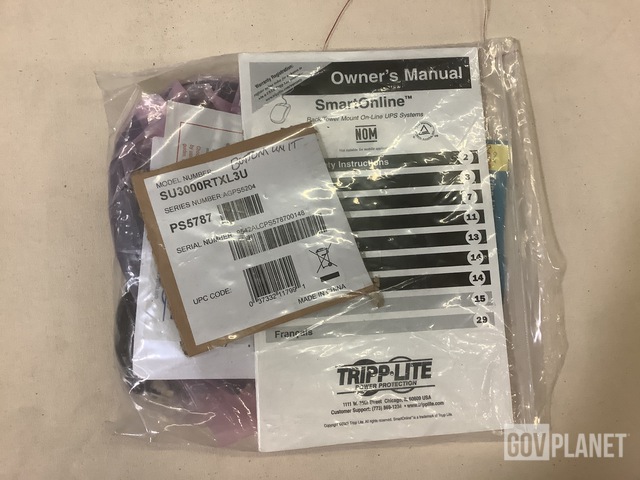 Surplus (2) Tripp-Lite SmartOnline SU3000RTXL3U Uninterruptible Power ...