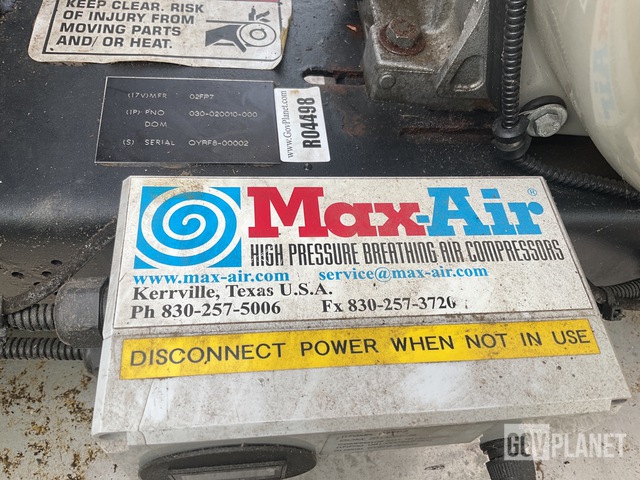 Surplus Max-Air High Pressure 5,000 PSI Breathing Air Compressor in ...