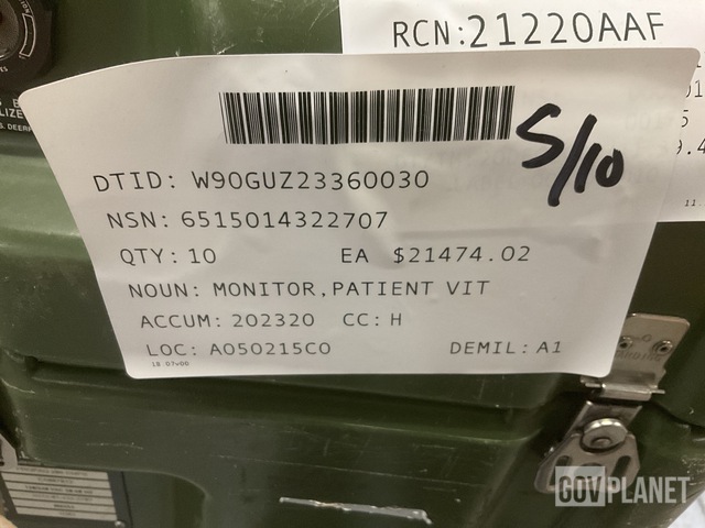 Surplus (10) Welch Allyn 206 Propaq Encore EMPS Vital Signs Monitors in ...