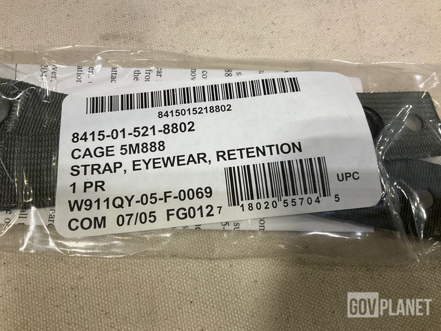 Surplus (75,000) Pairs of Advanced Combat Helmet Eyewear Retention ...