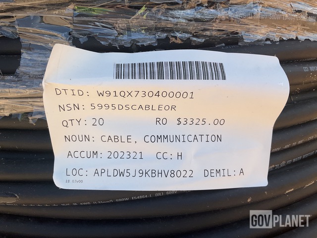 Surplus (2) Rolls of CCI Royal E54864-L Welding Cable in Albany ...