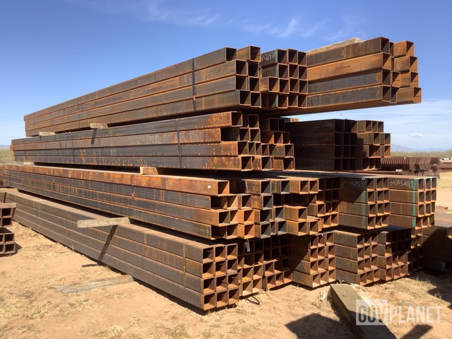 Surplus (216) Atlas Tube 32' x 6" x 6" Square Structural Tubes in Red ...