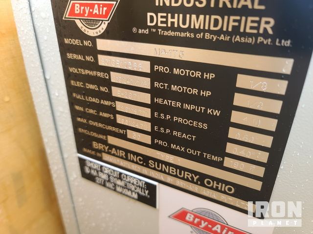 Unused Bry-Air MiniPac 175 Industrial Dehumidifiers (Qty 3) in ...