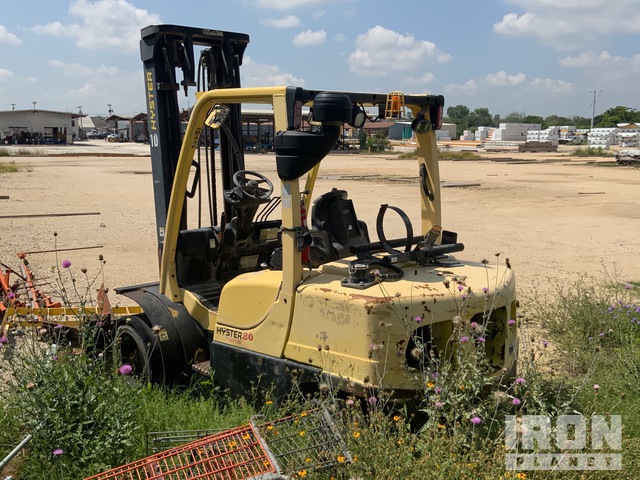 2011 Hyster H80 8050 lb Pneumatic Tire Forklift in New Braunfels, Texas ...