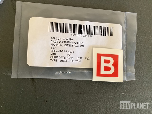 Surplus (30) Identification Markers, (1) Desk Kit & (41) Paint Brushes ...