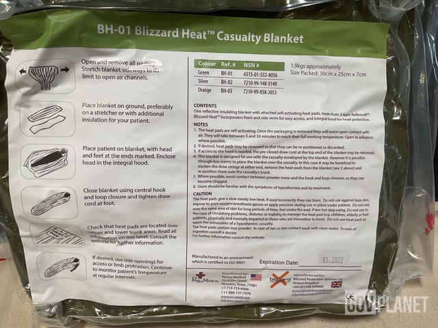 Surplus (90) Blizzard Protection BH-01 Blizzard Heat Casualty Blankets ...